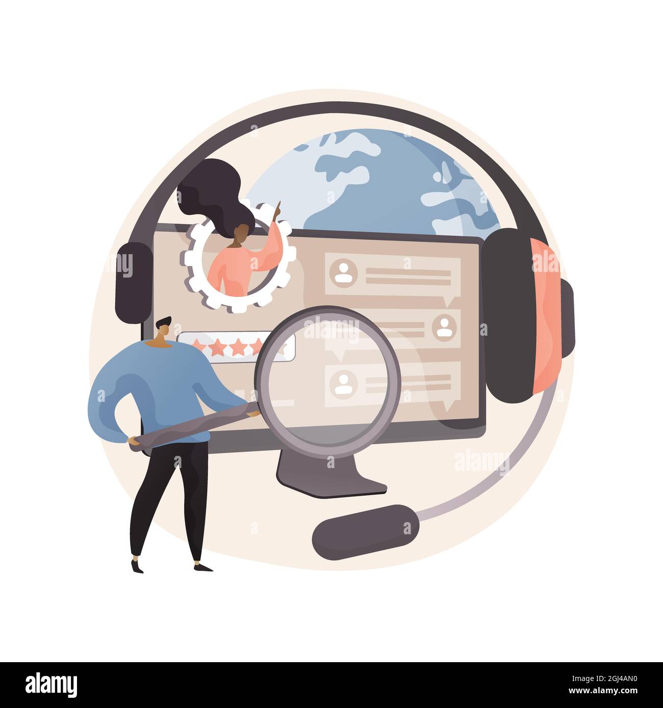 Customer self-service abstract concept vector illustration Stock Vector ...