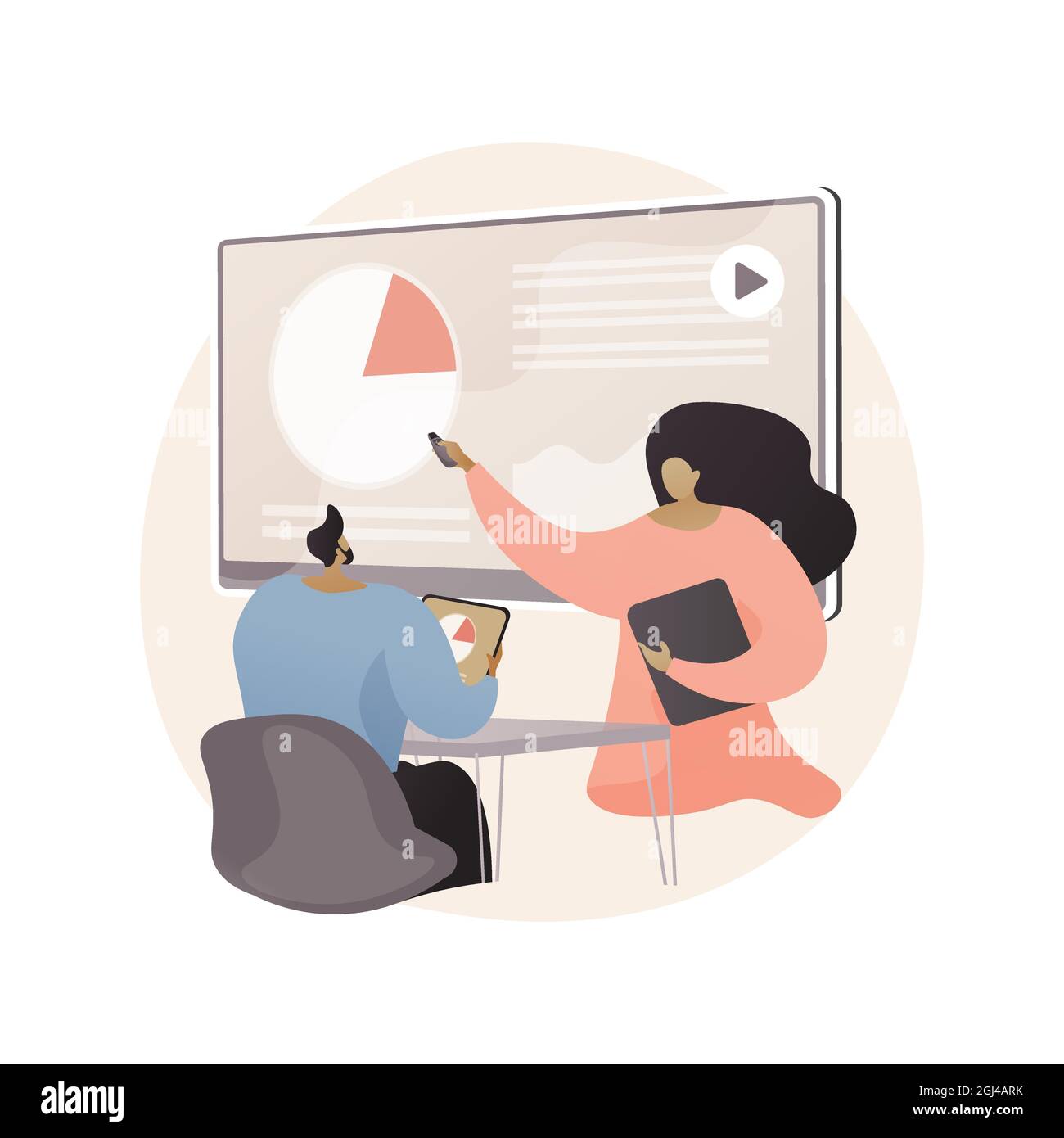 Digital presentation abstract concept vector illustration Stock Vector ...