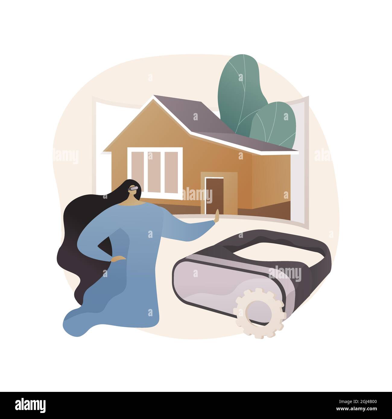 Real estate virtual tour abstract concept vector illustration Stock ...