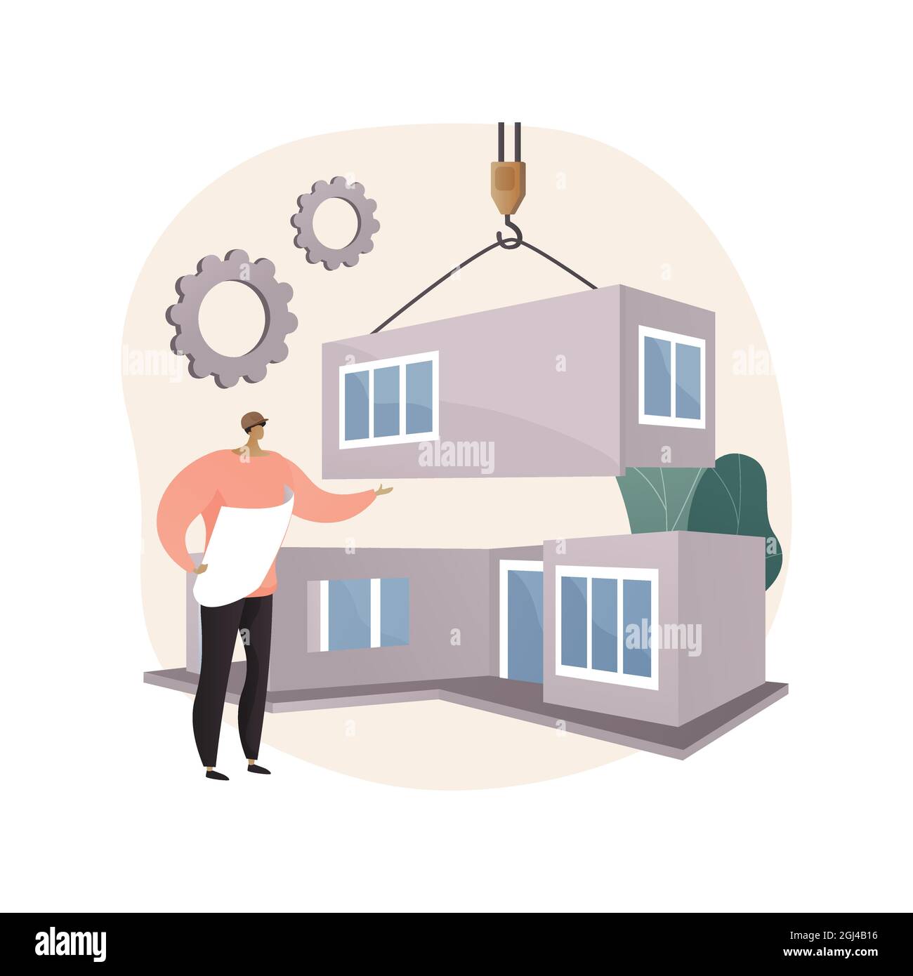 Modular Home Abstract Concept Vector Illustration Stock Vector Image