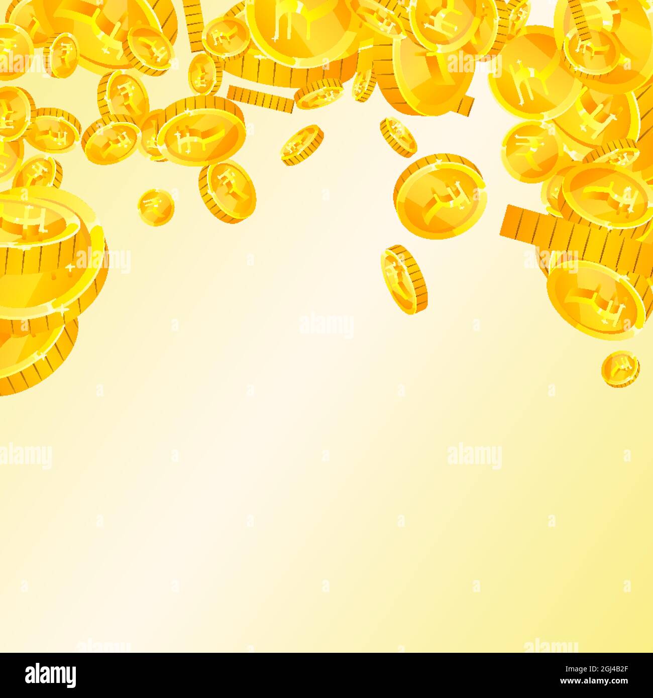 Indian rupee coins falling. Elegant scattered INR coins. India money ...
