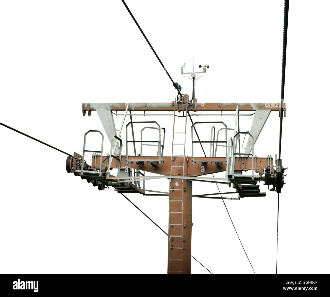 Ski lift on alpine Cut Out Stock Images & Pictures - Alamy