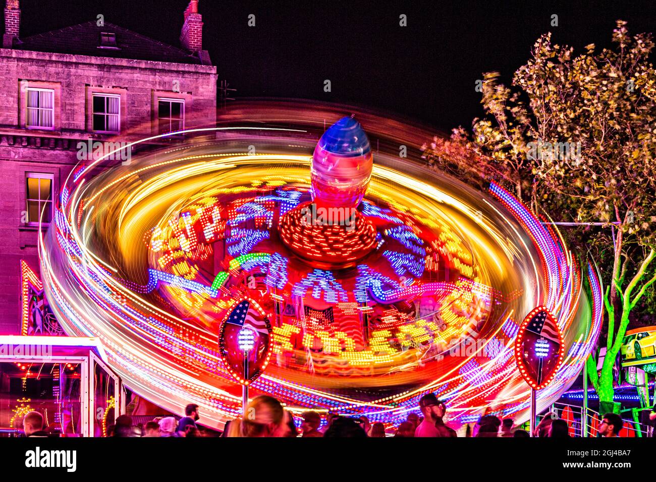 St Giles Fair re-opens after covid 6-9-2021 Stock Photo - Alamy