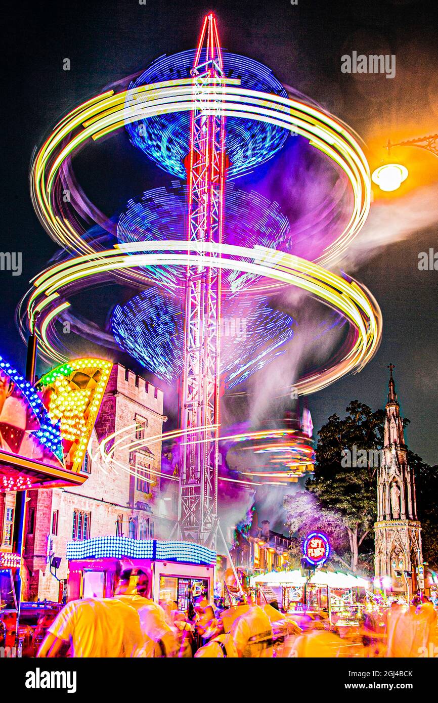St Giles Fair re-opens after covid 6-9-2021 Stock Photo - Alamy