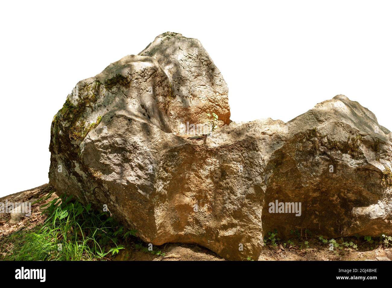 rock or cliff isolated on white background Stock Photo - Alamy