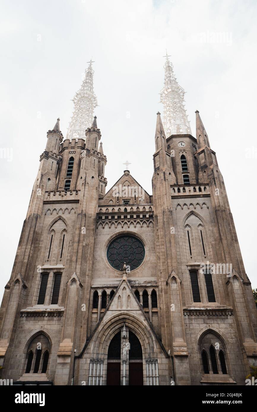 Indonesia jakarta cathedral catholic church hi-res stock photography ...