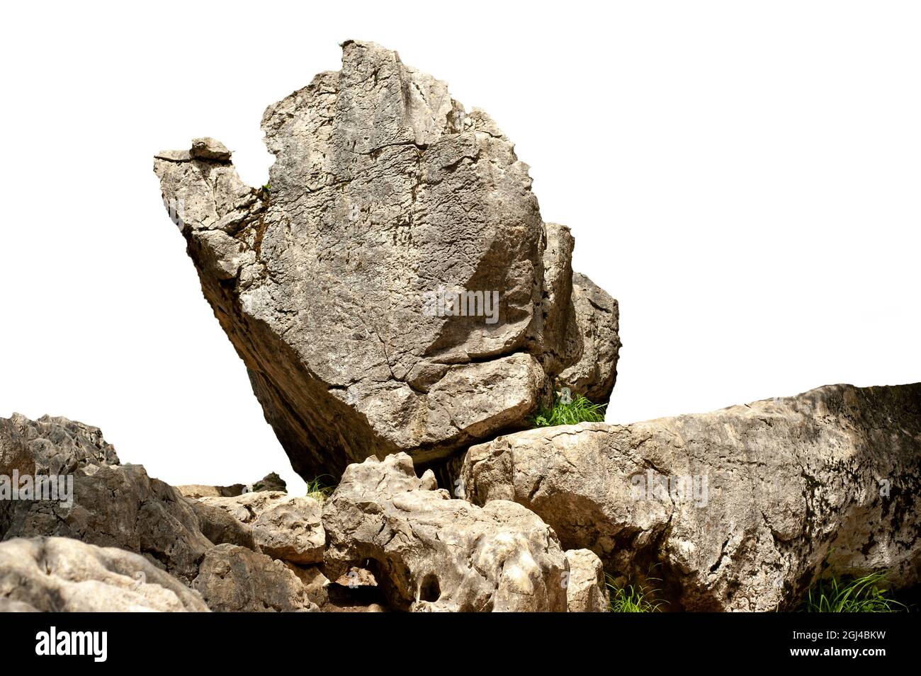 rock or cliff isolated on white background Stock Photo - Alamy