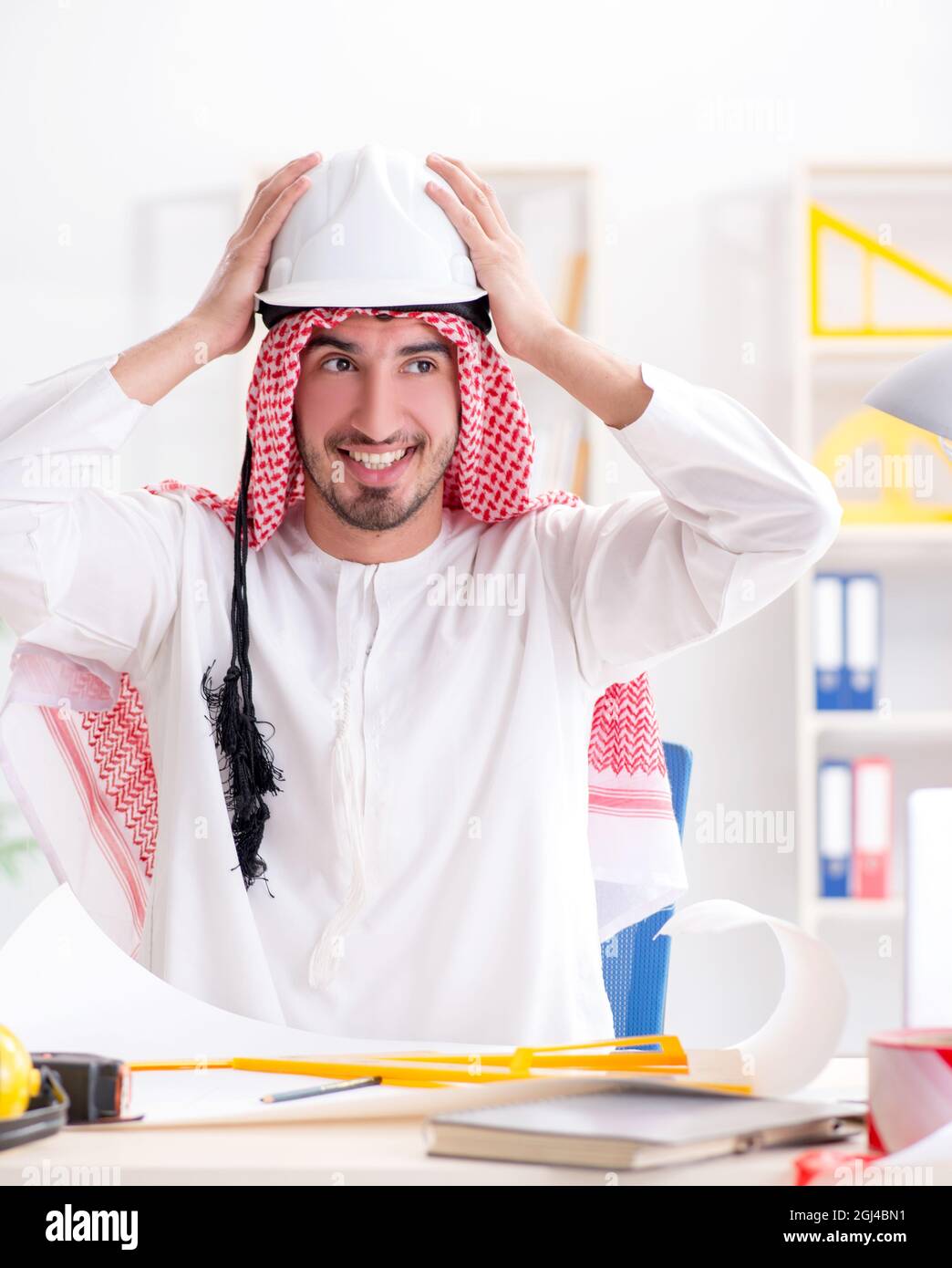 The arab engineer working on new project Stock Photo - Alamy
