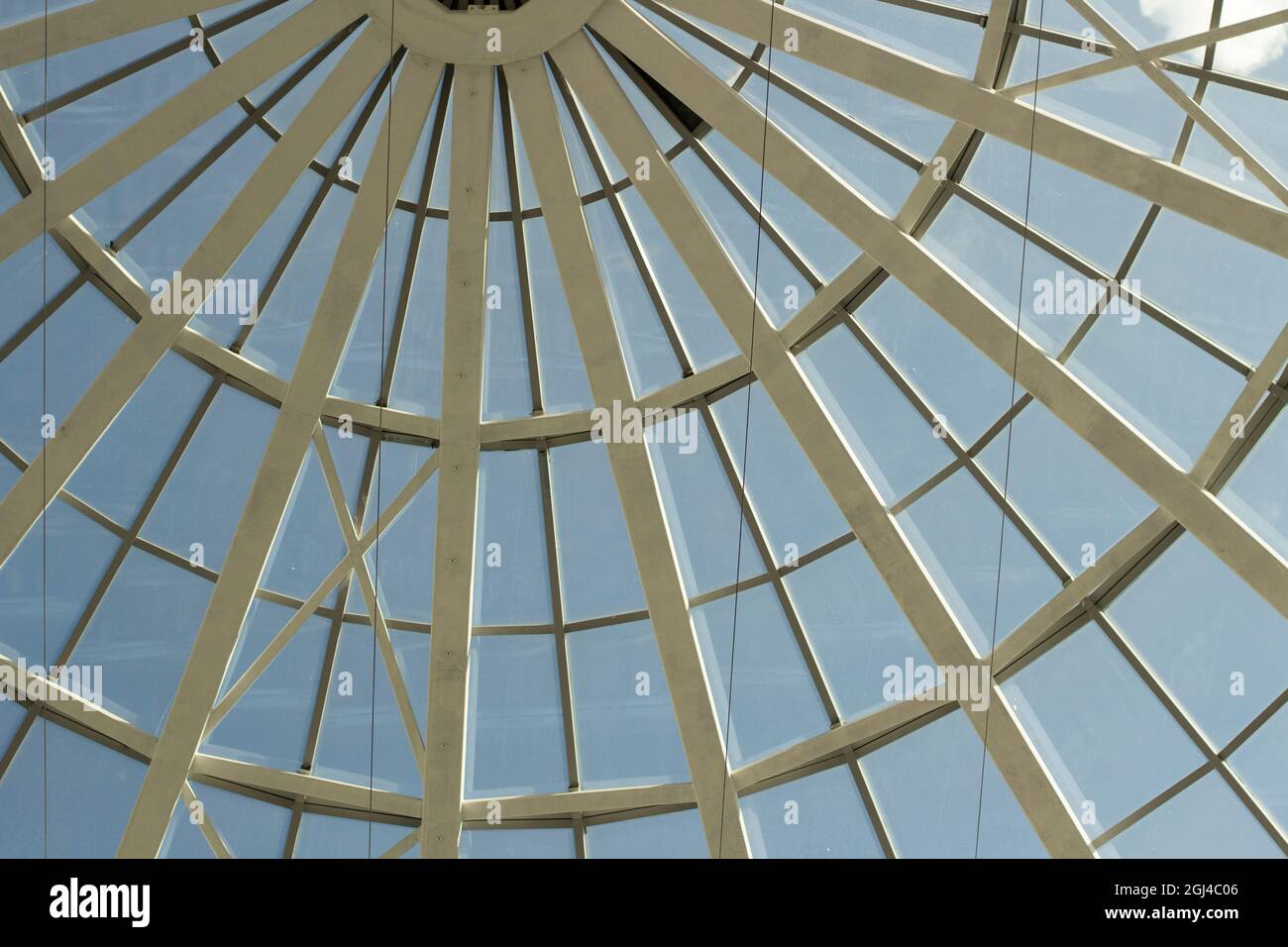 Glazed roof. Modern architecture of the roof of the building ...
