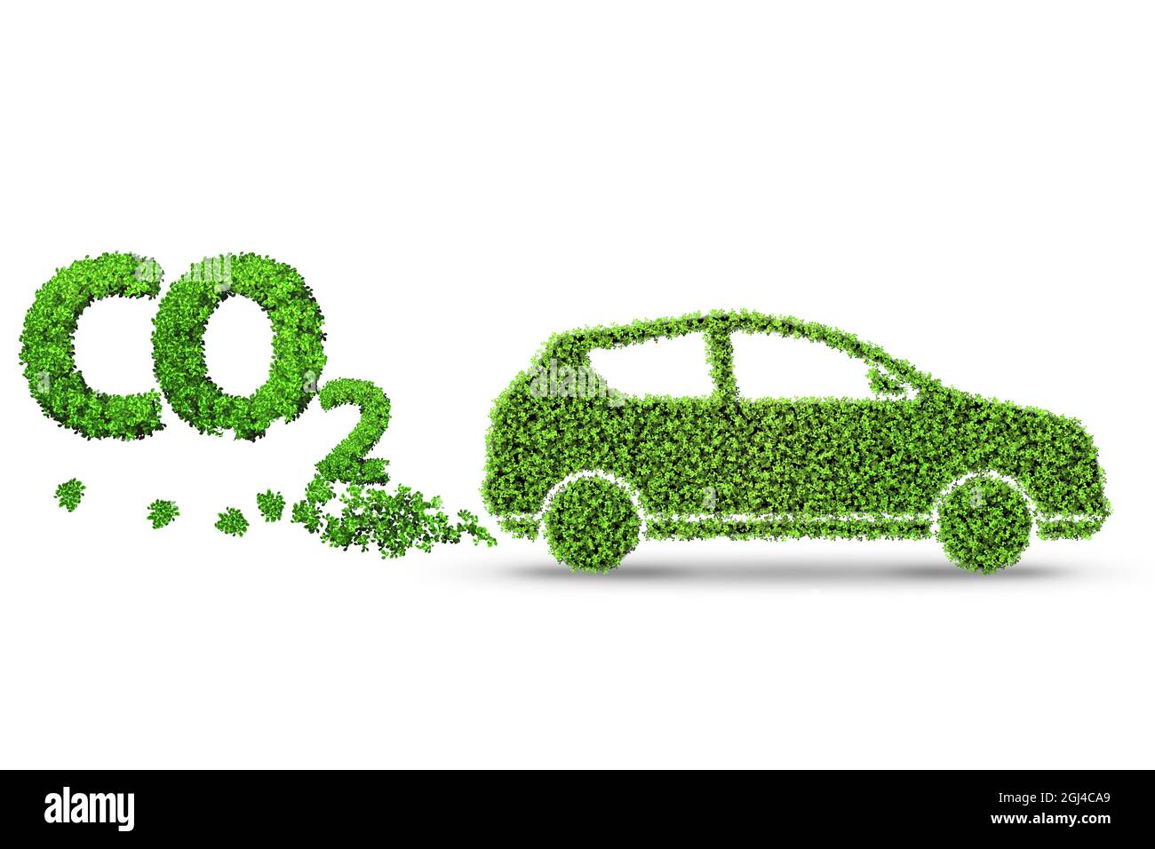 The concept of clean fuel and eco friendly cars - 3d rendering Stock ...