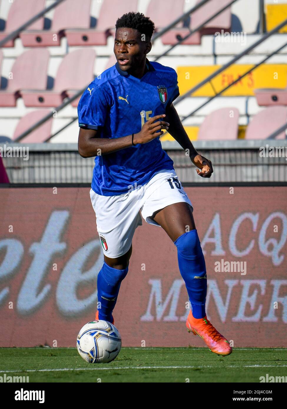 Vicenza, Italy. 07th Sep, 2021. Caleb Okoli (Italy) during Under 21 ...