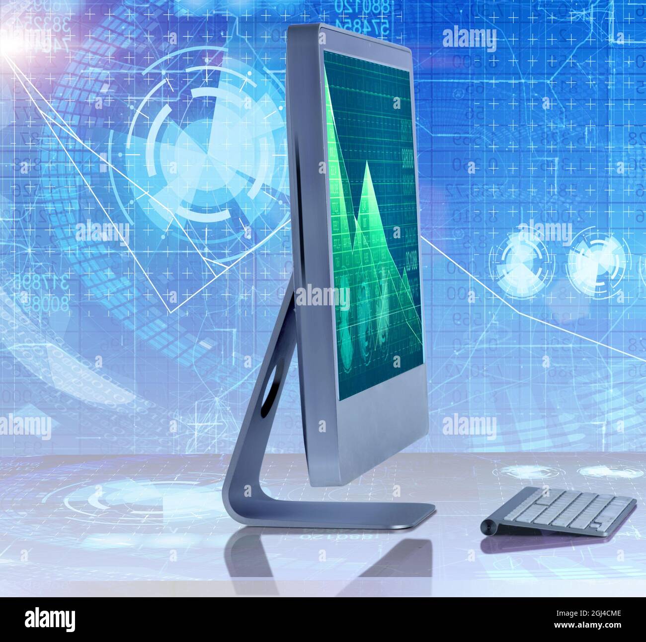 The computer screen in business concept Stock Photo - Alamy