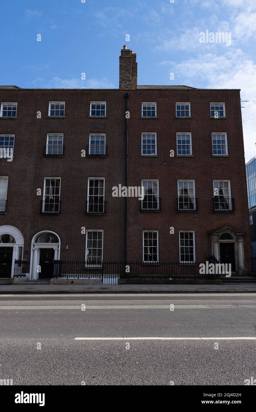 DUBLIN, IRELAND - Mar 03, 2021: A scenic shot of an old, brown, and ...