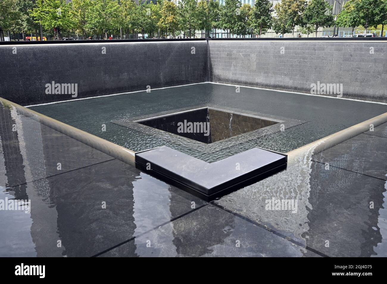 View of the South reflecting Pool at Ground Zero as the 20th ...