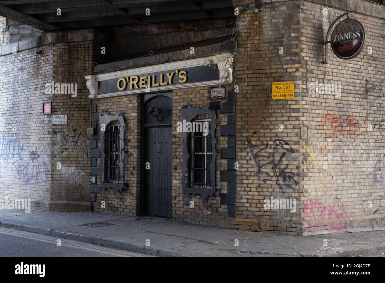 DUBLIN, IRELAND - Mar 03, 2021: A scenic shot of the entrance to the ...