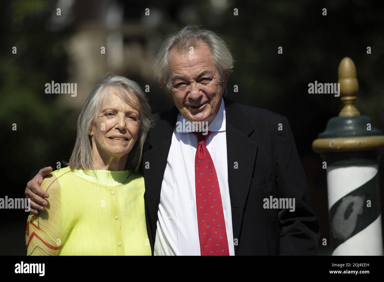 Remo Girone and Victoria Zinni arriving at the Excelsior Hotel as part ...