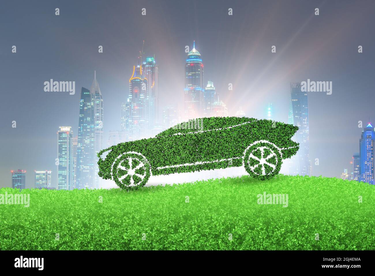 Concept of the ecological electric car Stock Photo - Alamy