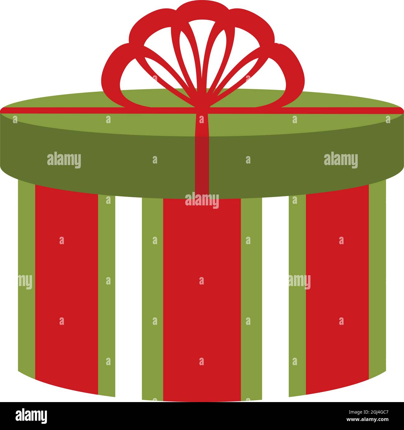 Gift striped box red Stock Vector Images - Alamy