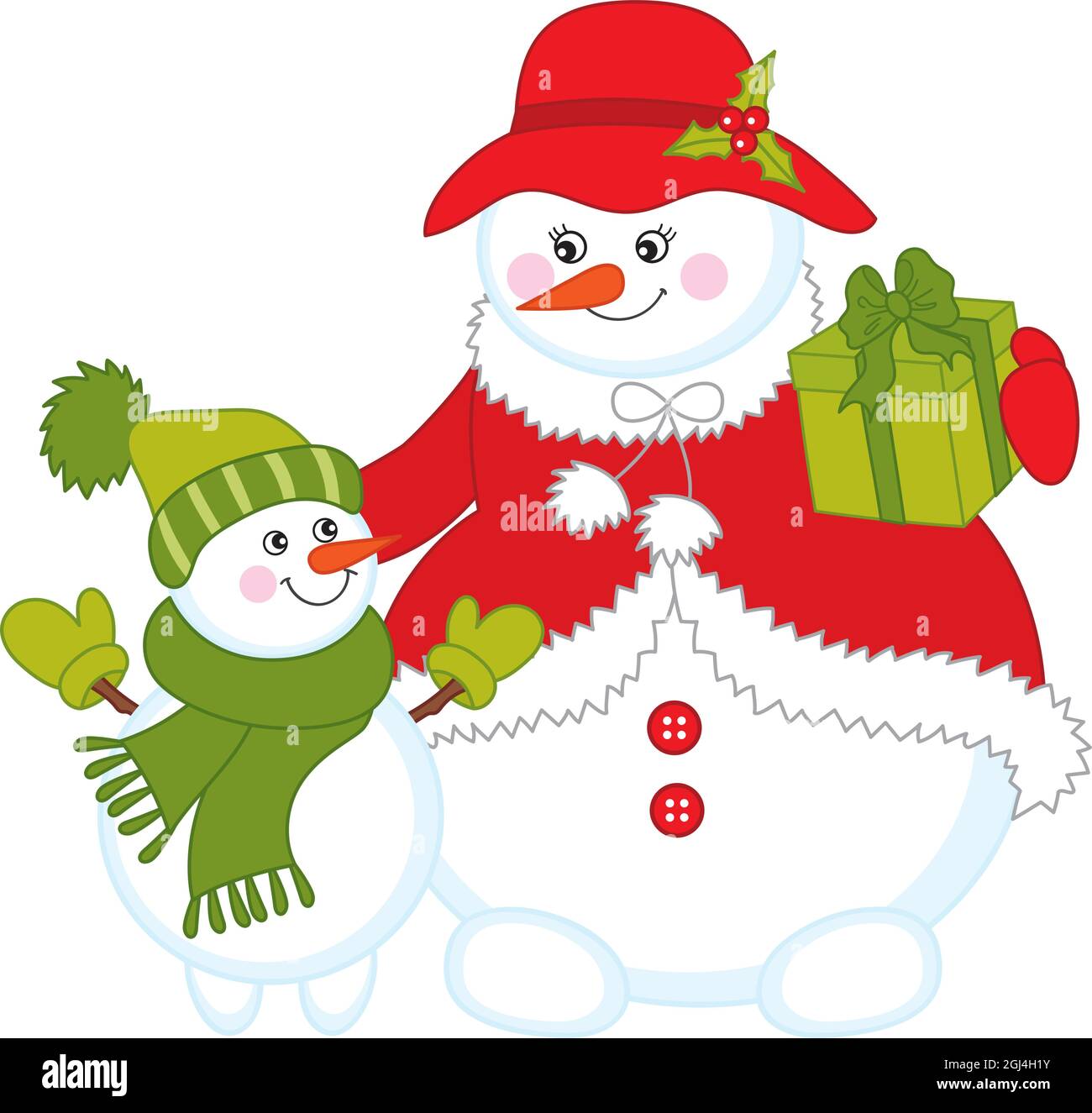 Funny snowmen gift happy snow Cut Out Stock Images & Pictures - Alamy