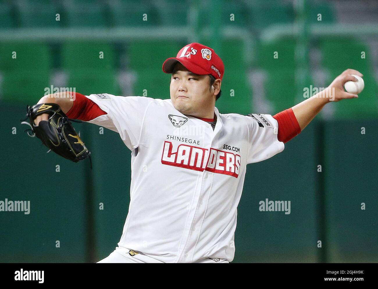 09th Sep, 2021. SSG Landers' Kim Tae-hoon Kim Tae-hoon of the SSG ...