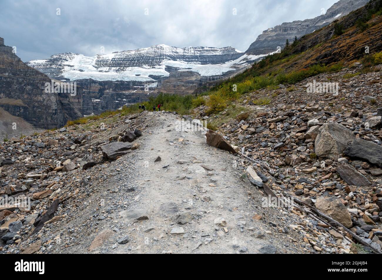 Victoria Glacier from trail to Plain of the Six Glaciers, Banff ...
