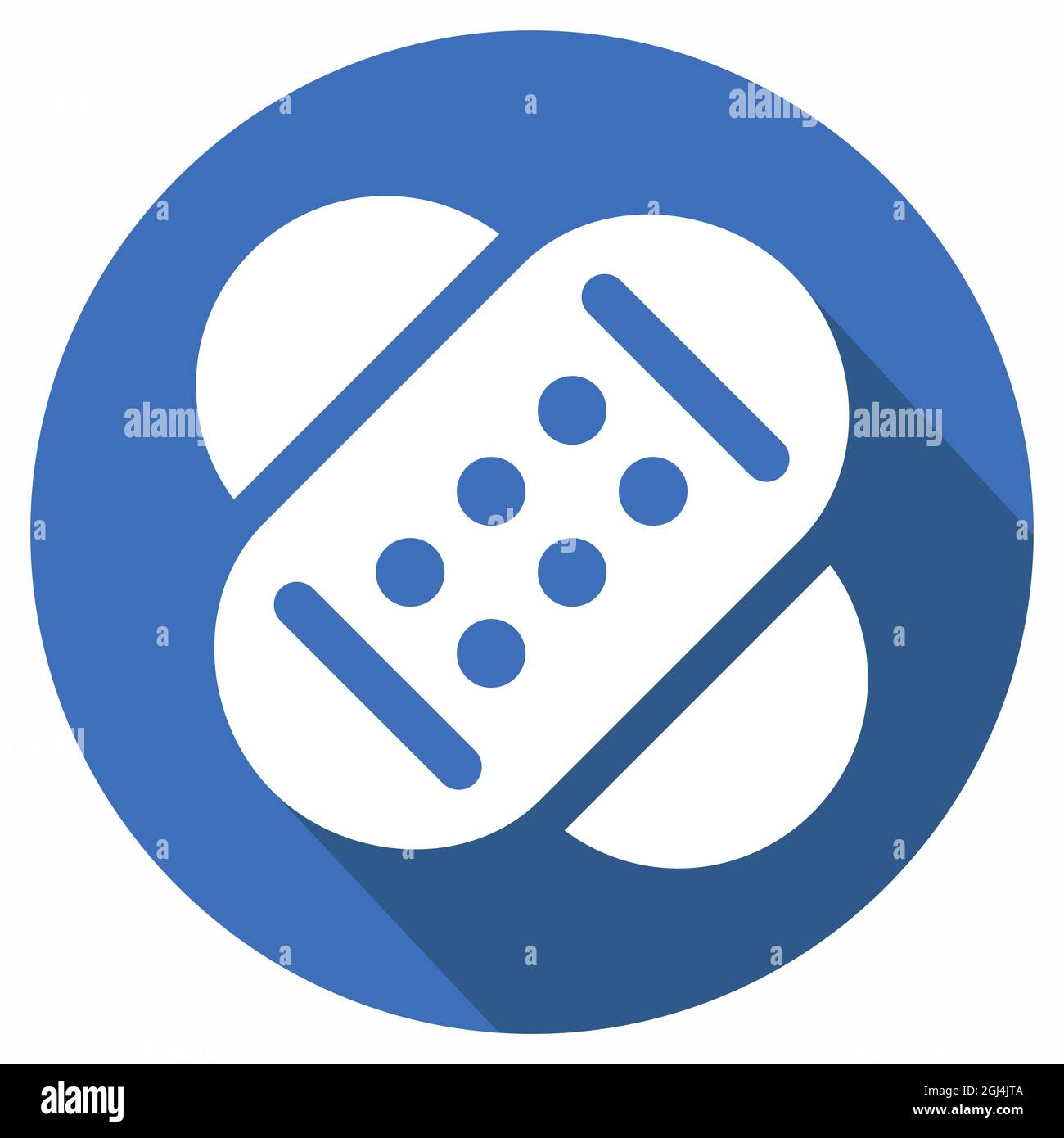 Icon Vector of Adhesive Plaster 2 - Long Shadow Style - Simple ...
