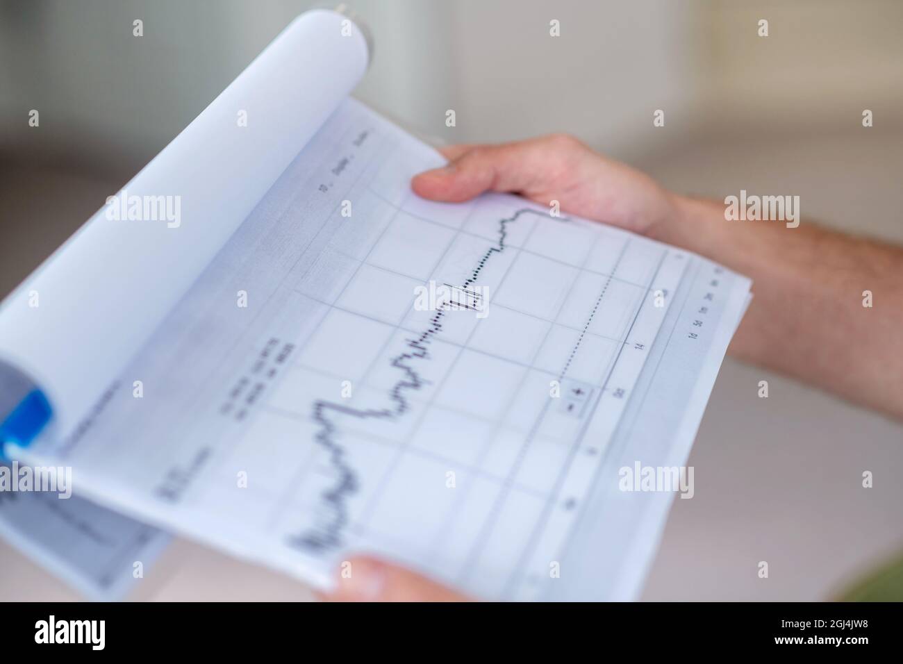 Close up picture of a paper with a diagram Stock Photo - Alamy