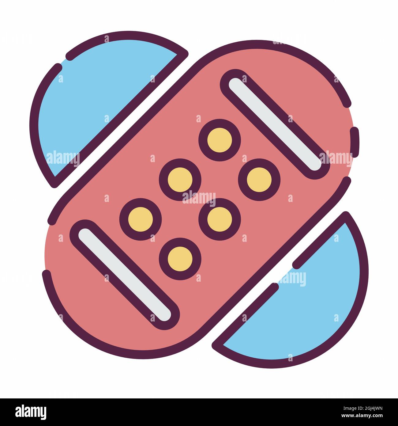 Icon Vector of Adhesive Plaster 2 - Line Cut Style - Simple ...