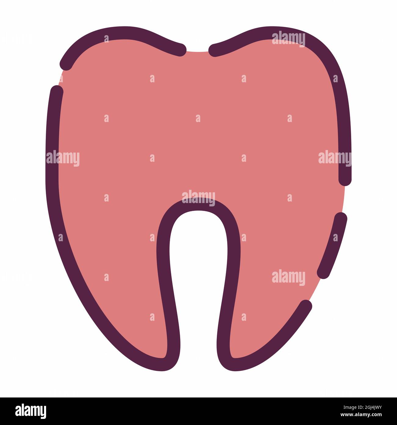 Icon Vector of Tooth - Line Cut Style - Simple illustration, Editable ...