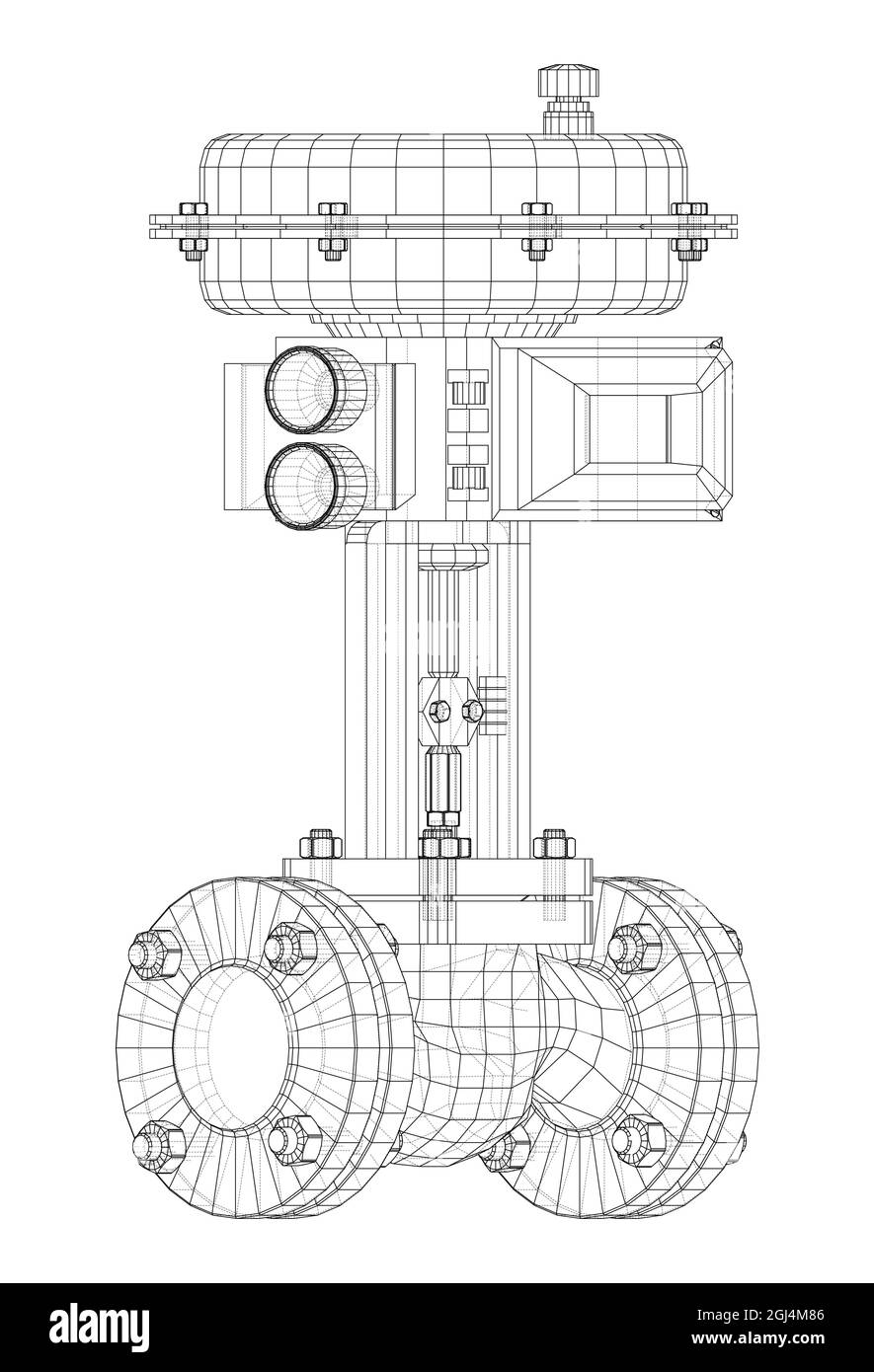 Valve with automatic electro-actuated. Vector Stock Vector Image & Art ...