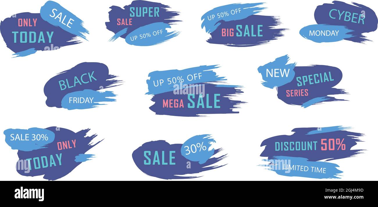 Set of web templates, discount advertising background - Vector ...
