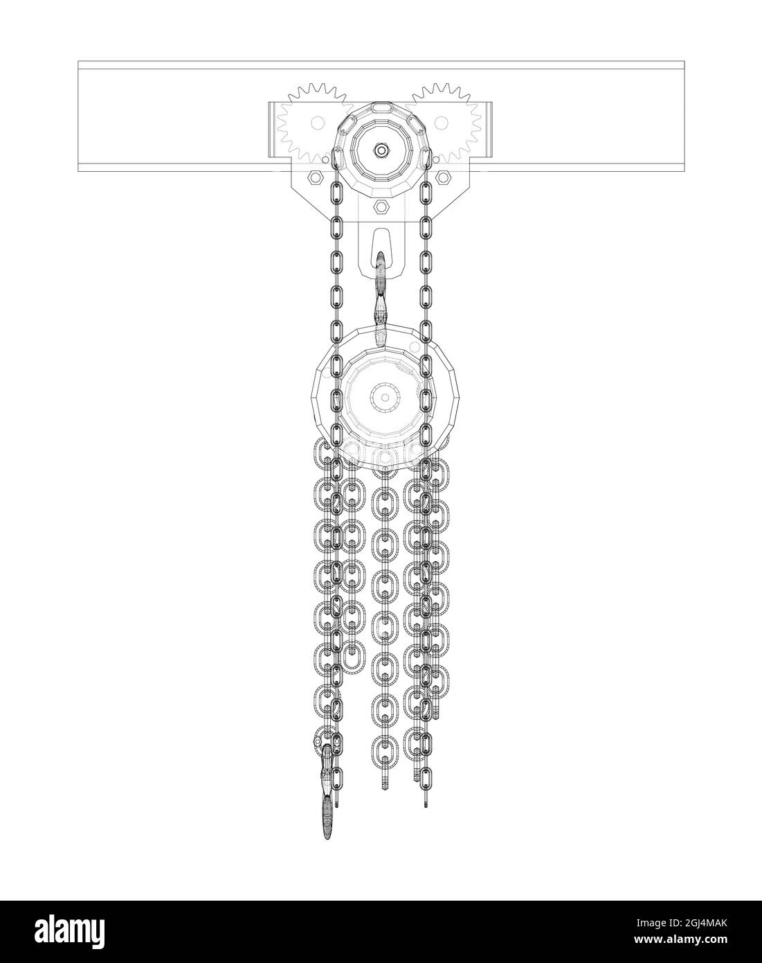 A Hoist on the beam. Vector Stock Vector Image & Art - Alamy