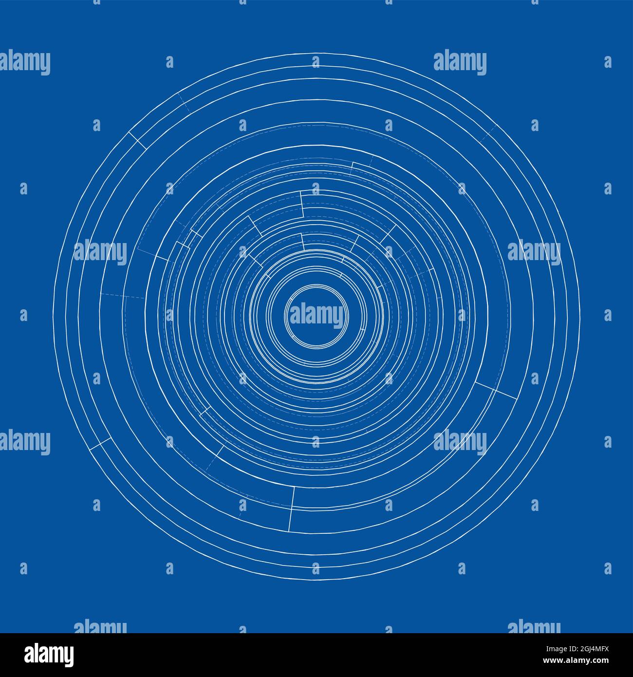 Concentric, radiating circles. Vector Stock Vector Image & Art - Alamy