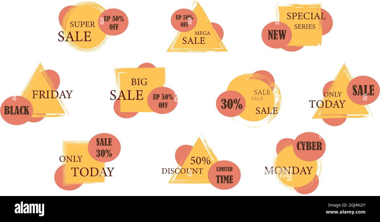 Set of web templates, discount advertising background - Vector ...