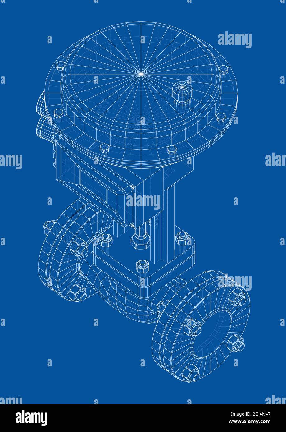 Valve with automatic electro-actuated. Vector Stock Vector Image & Art ...