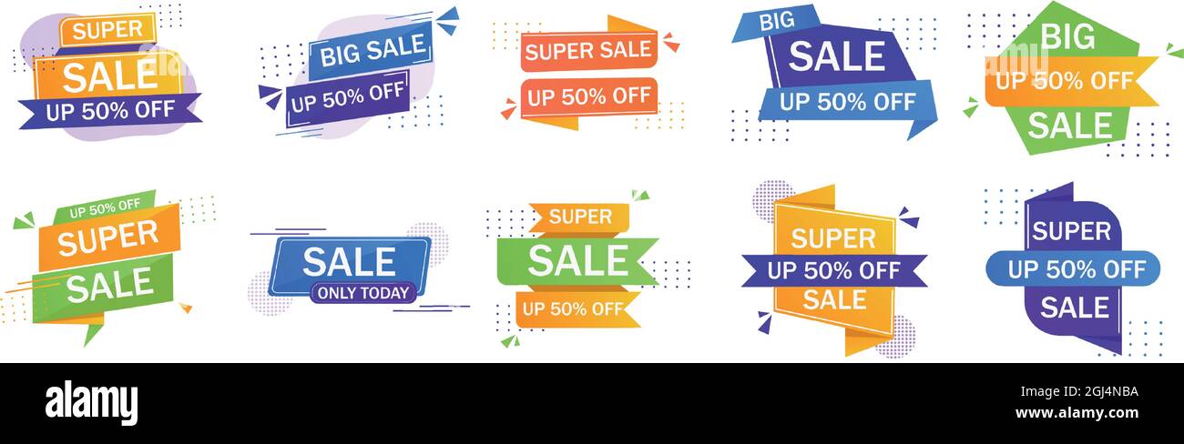 Set of web templates, discount advertising background - Vector ...