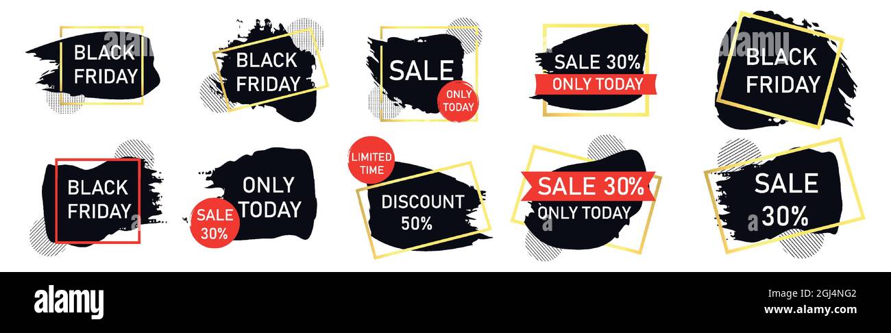 Set of web templates, discount advertising background - Vector ...