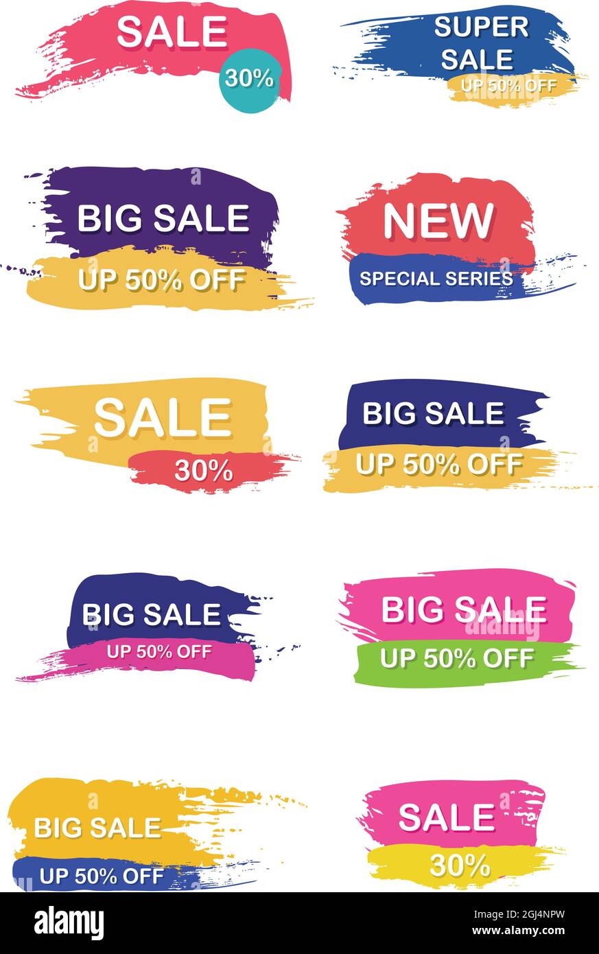 Set of web templates, discount advertising background - Vector ...