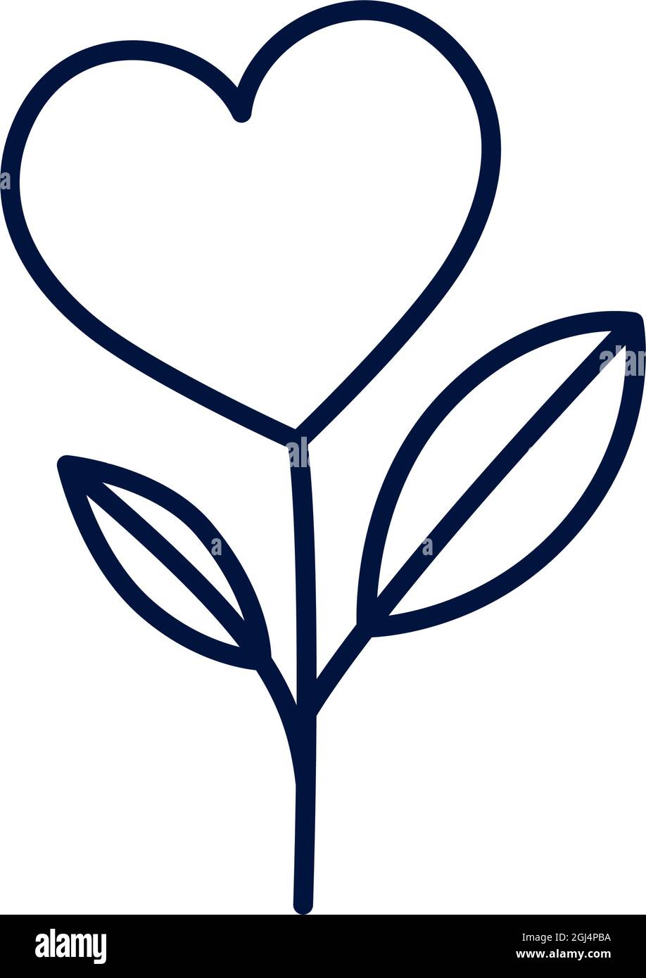 heart plant design Stock Vector Image & Art - Alamy