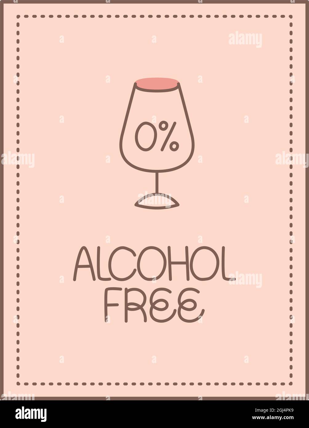 alcohol free card Stock Vector Image & Art - Alamy