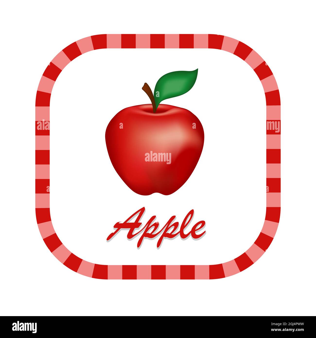 Red apple vector vectors hi-res stock photography and images - Alamy