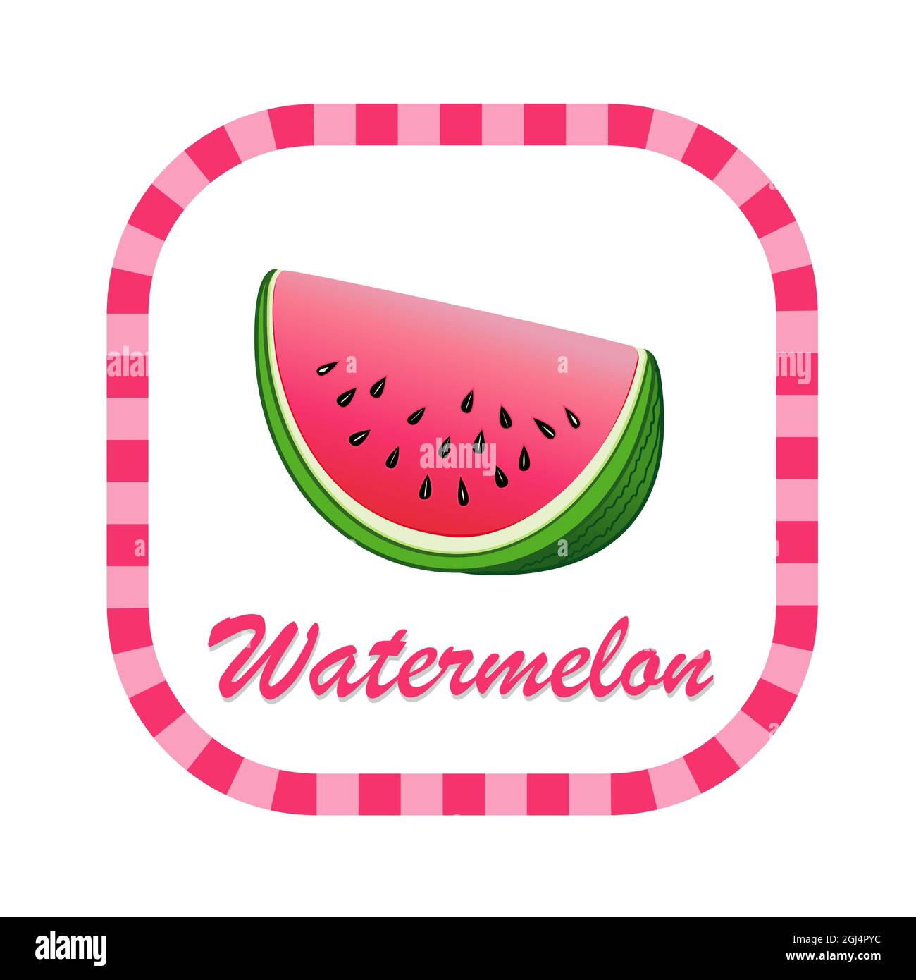 Watermelon slice isolated vector vectors hi-res stock photography and ...