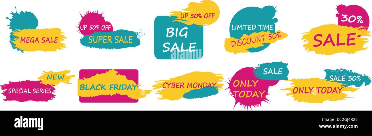 Set of web templates, discount advertising background - Vector ...