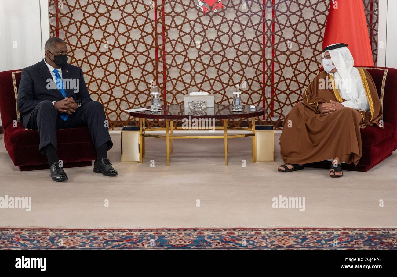 Manama, Bahrain. 07th Sep, 2021. U.S. Secretary of Defense Lloyd Austin ...
