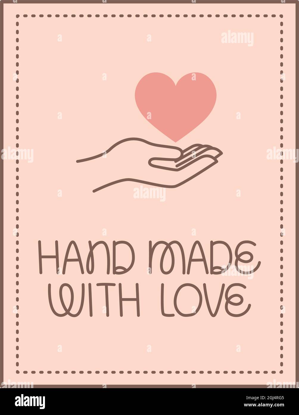 handmade with love card Stock Vector Image & Art - Alamy