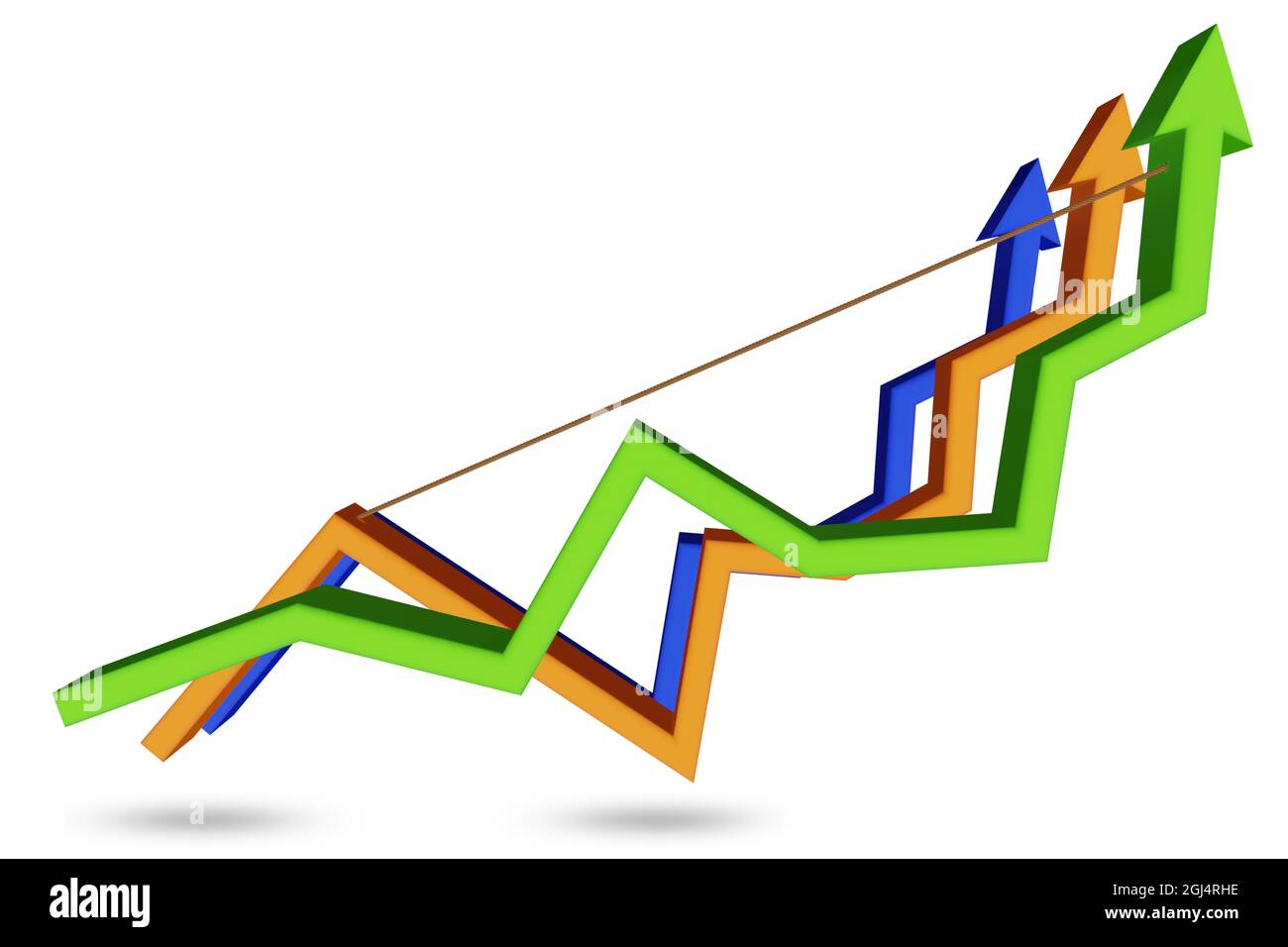 Concept of growth with the chart diagram Stock Photo - Alamy