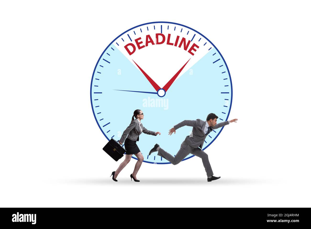 Woman and time passing Cut Out Stock Images & Pictures - Alamy