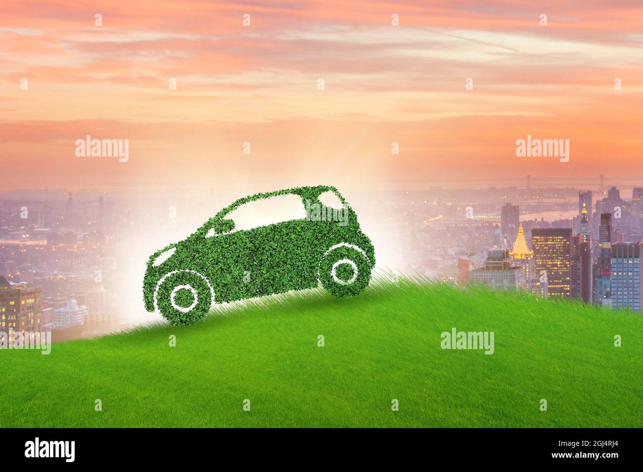 Concept of the ecological electric car Stock Photo - Alamy