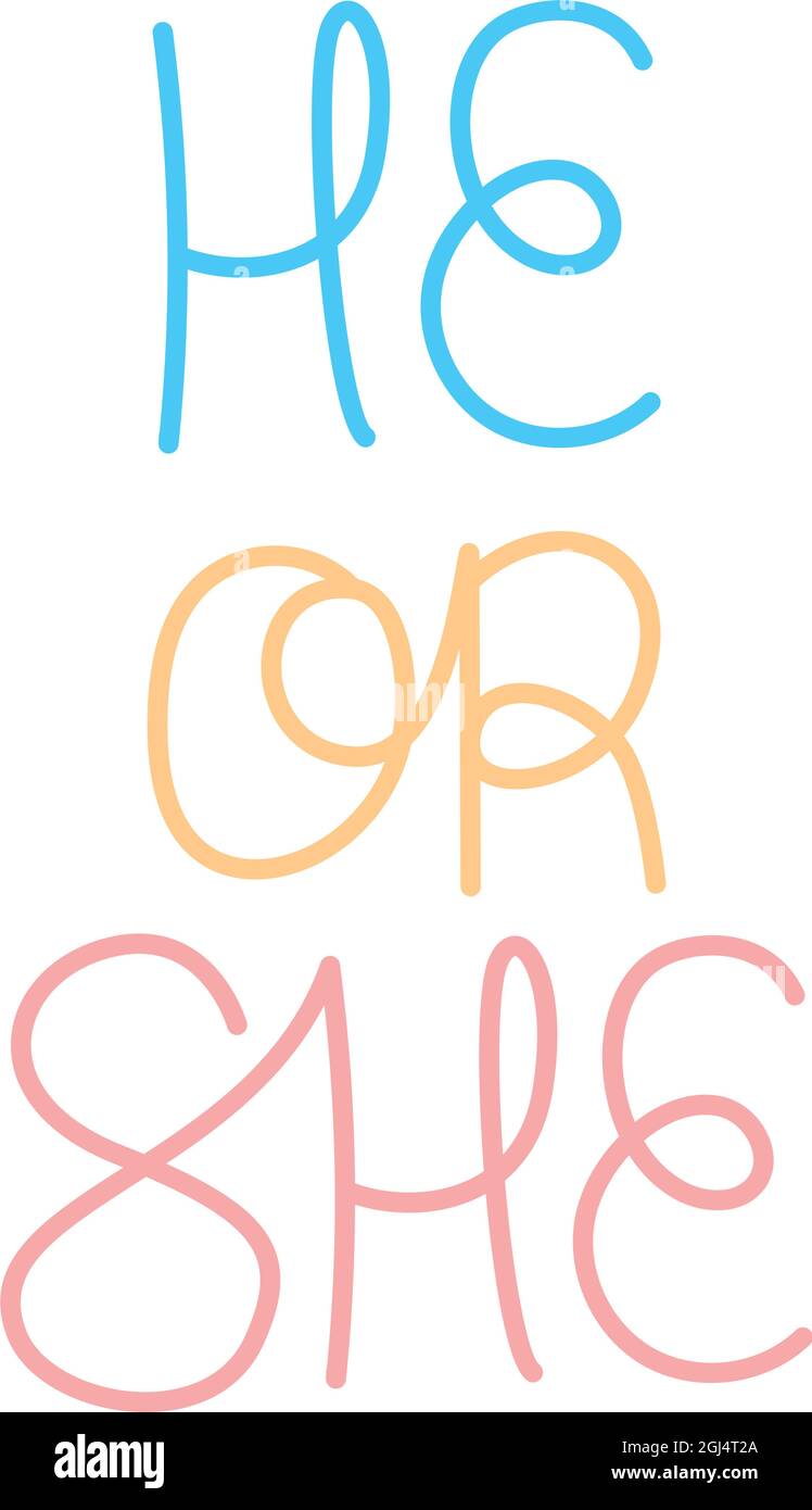 They he she gender Stock Vector Images - Alamy