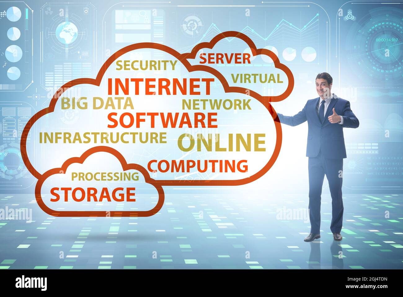 Cloud computing in the technology concept Stock Photo - Alamy